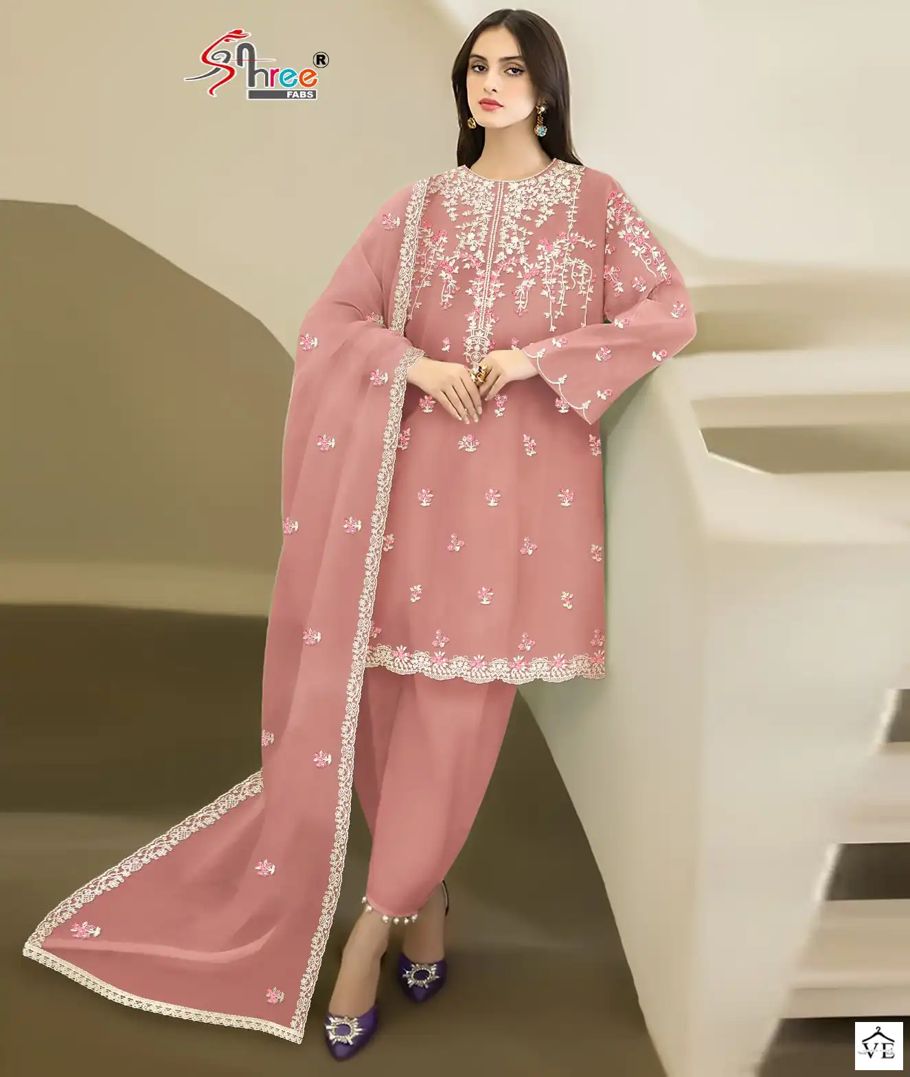 Shree Fabs S-760 Organza Wholesale Pakistani Suit Catalog